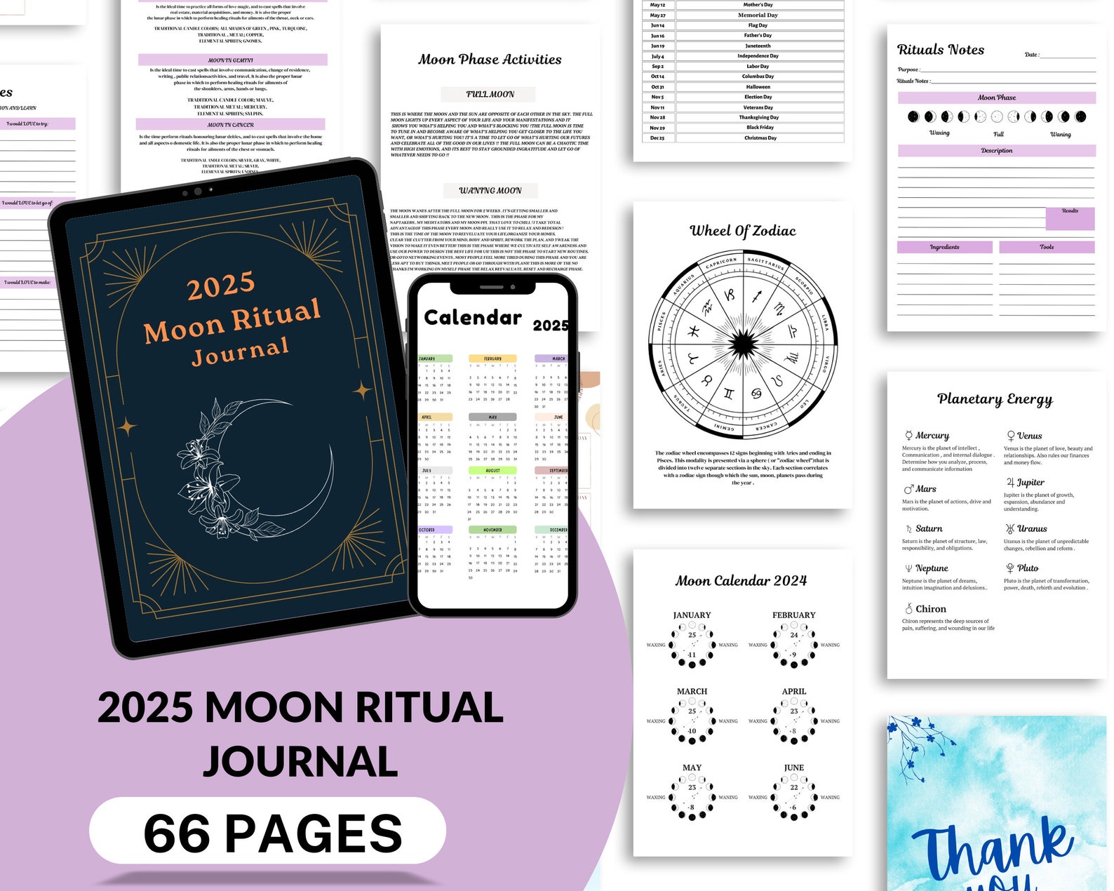 2025 Moon Ritual Journal - Etsy