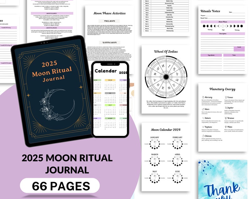 2025 Moon Ritual Journal - Etsy