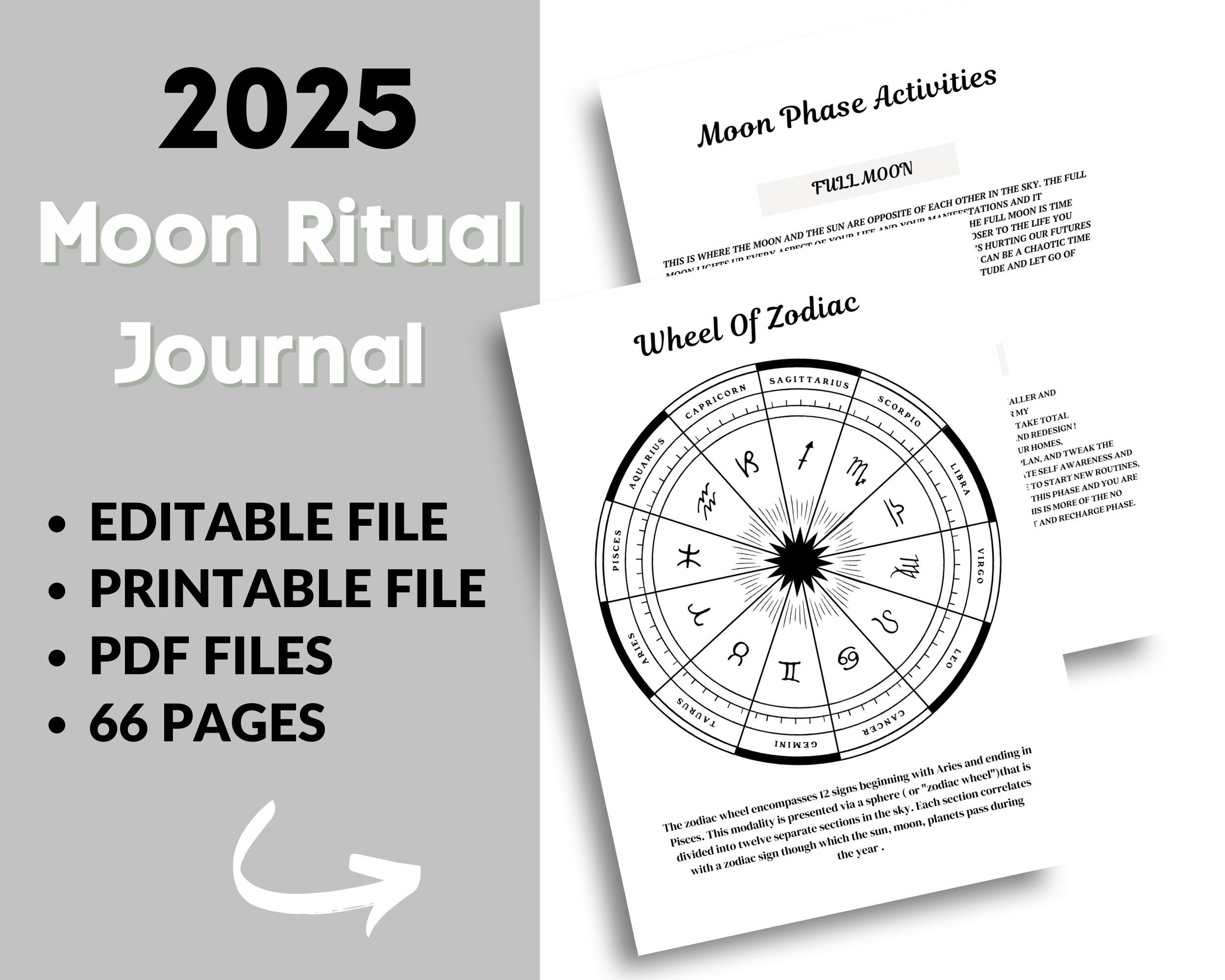 2025 Moon Ritual Journal - Etsy