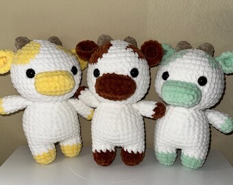 Mint Cow Plushie Cow Toy Cow Stuffed Animal Crochet - Etsy