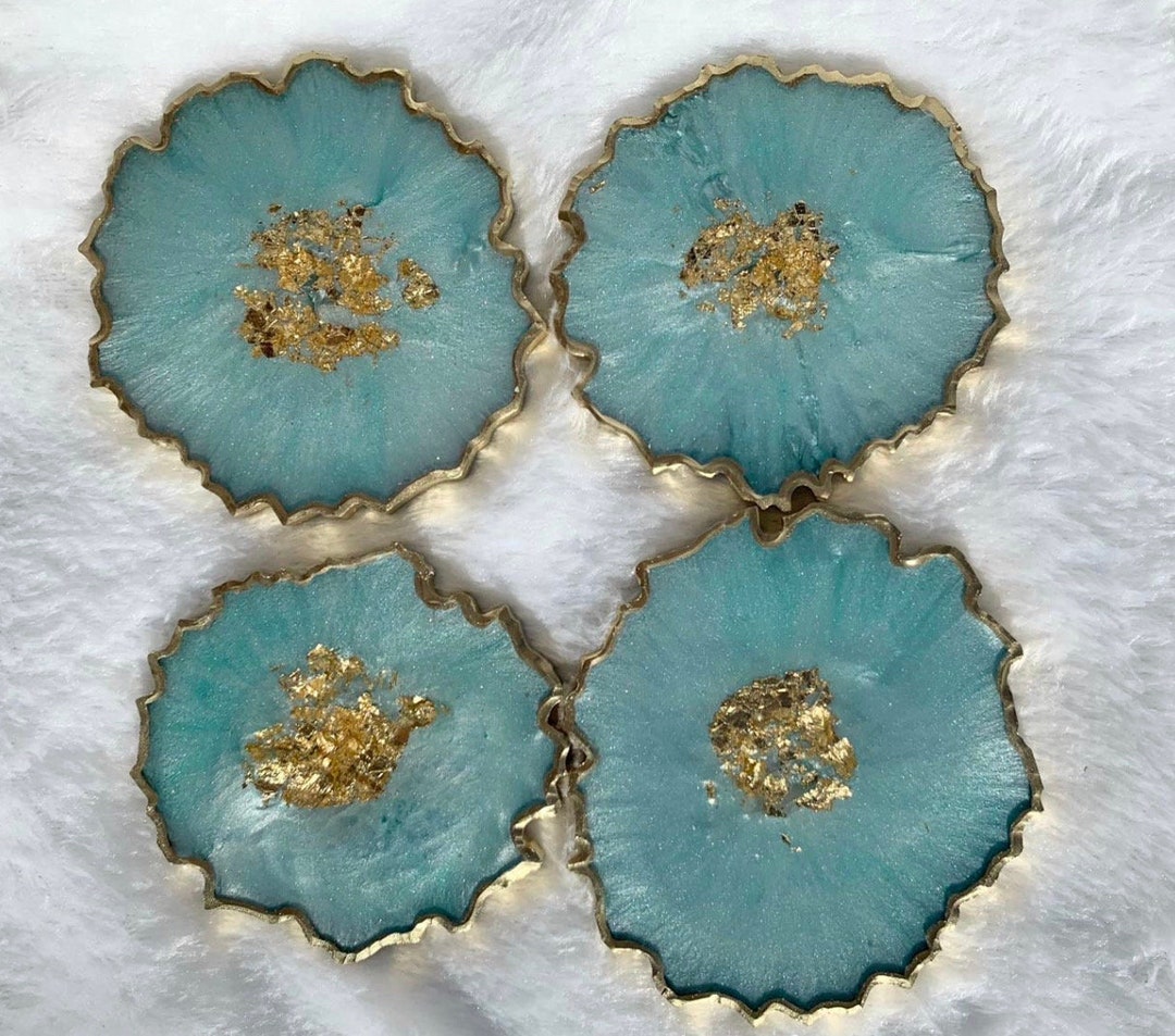 Geode Inspired Coasters ANY Color and ANY Style - Etsy