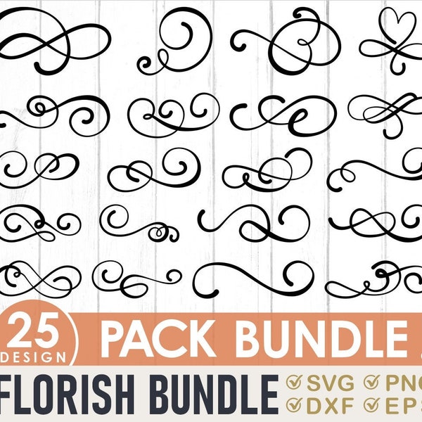 Swirl Flourish - Etsy