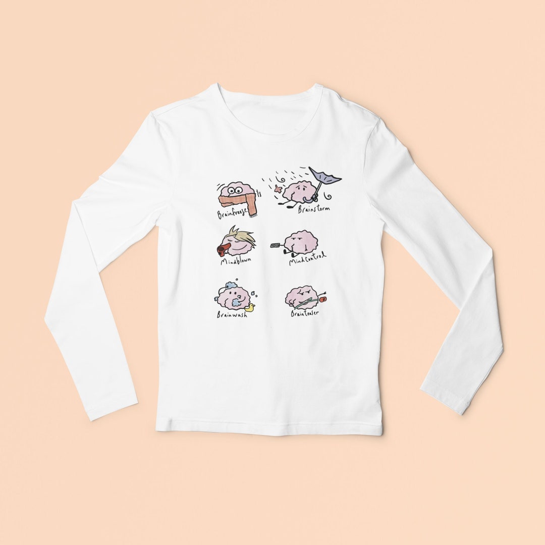 Brain Puns Long Sleeve Tee - Etsy