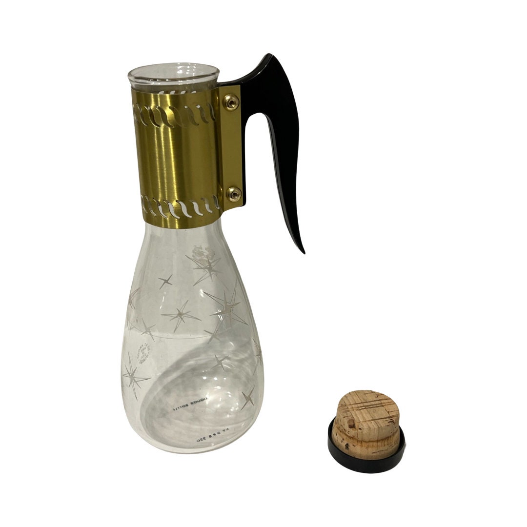 Vintage Mid Century Modern 1950s Atomic Kitsch Starburst Glass Liquor ...