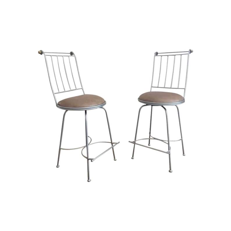 Mid Century Modern Charleston Forge Pair Barstools Swivel Barstools ...