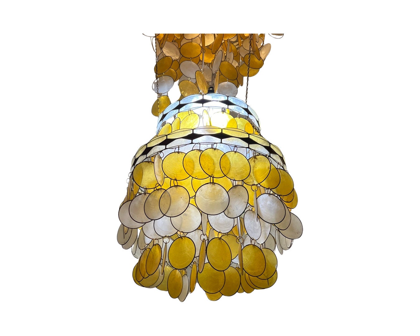 Mid Century Modern Vintage Shell Hanging Lamp Chandelier Brass - Etsy