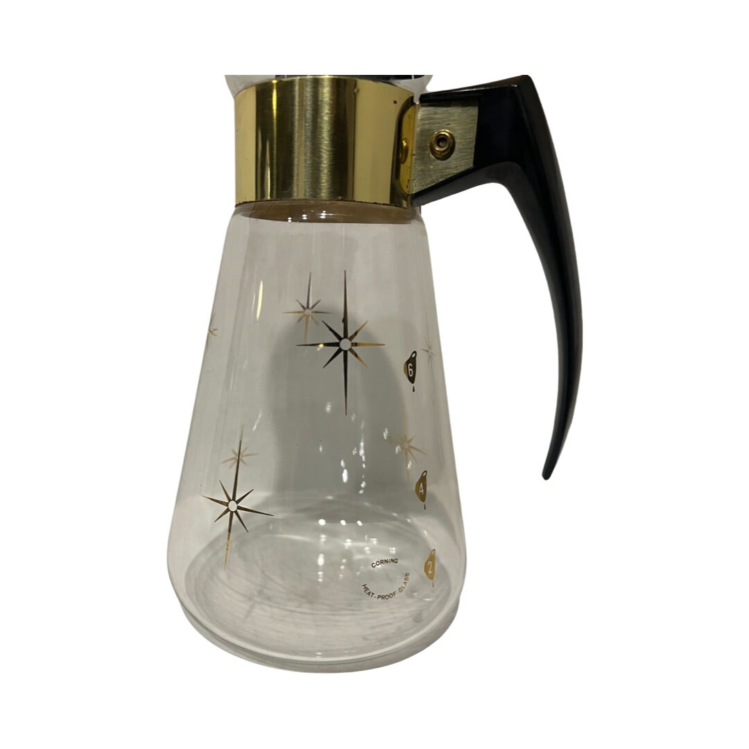 Vintage Atomic Mid Century Modern Coffee Pot Starburst Corning Carafe ...