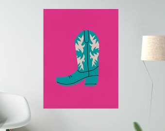 Cowboy Boot Print - Etsy