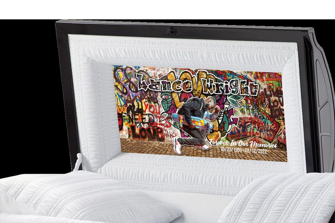 Personalized Casket Panel Insert - Graffiti Urban Theme - Etsy