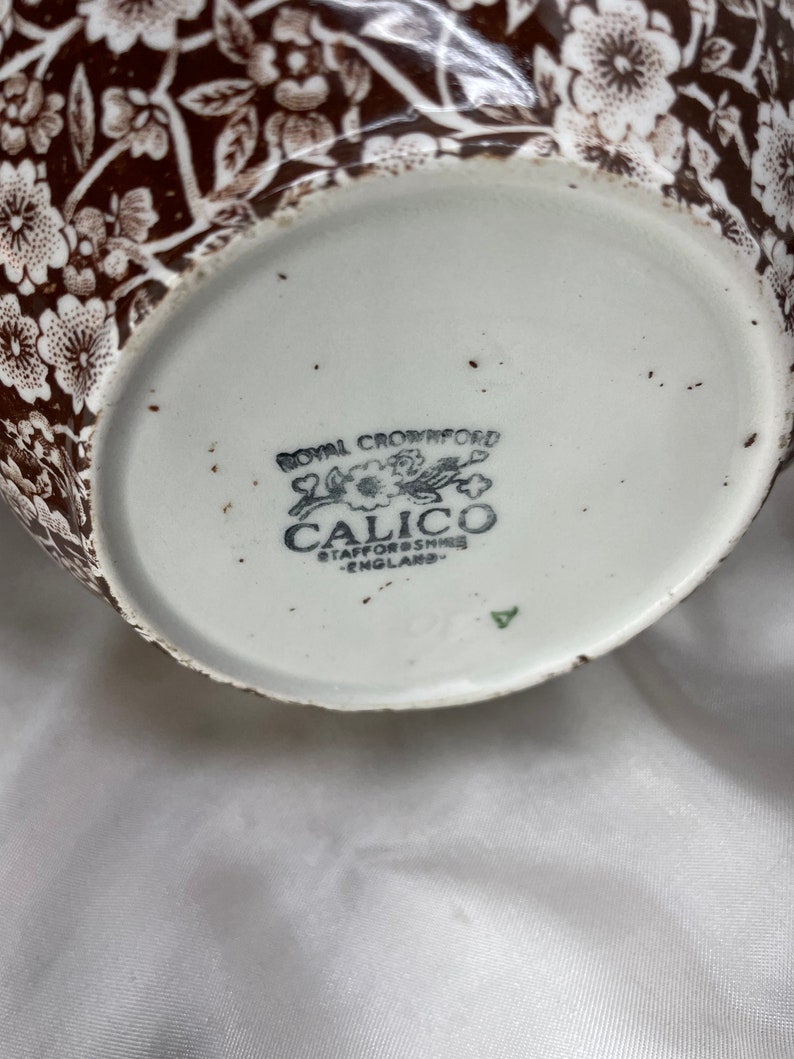 Vintage Royal Crownford Calico Pattern Chintzware Brown and White ...