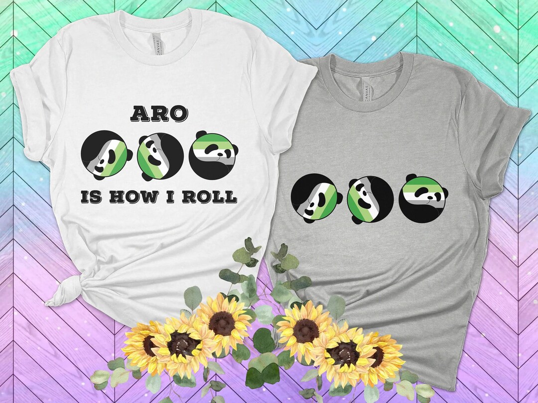 Aromantic Pride Flag Tshirt Gift - Aro is How I Roll - LGBTQIA Pride ...