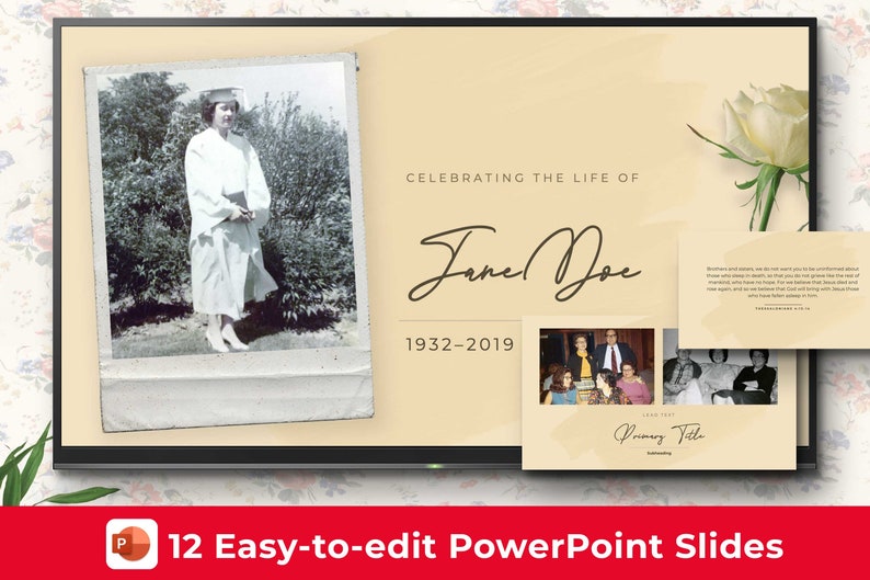 Peace Funeral Slideshow Powerpoint Template | TV Digital Signage ...