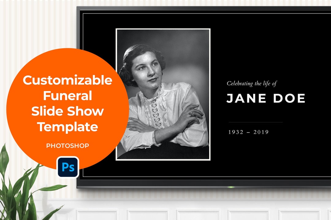 Remembrance Funeral Slideshow Photoshop PSD Template | TV Digital ...