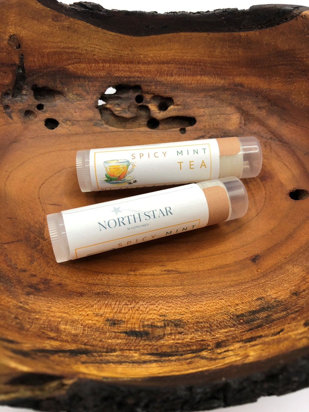 Spicy Mint Tea Lip Balm / Lip Butter / Natural Lip Balm / Chapstick ...