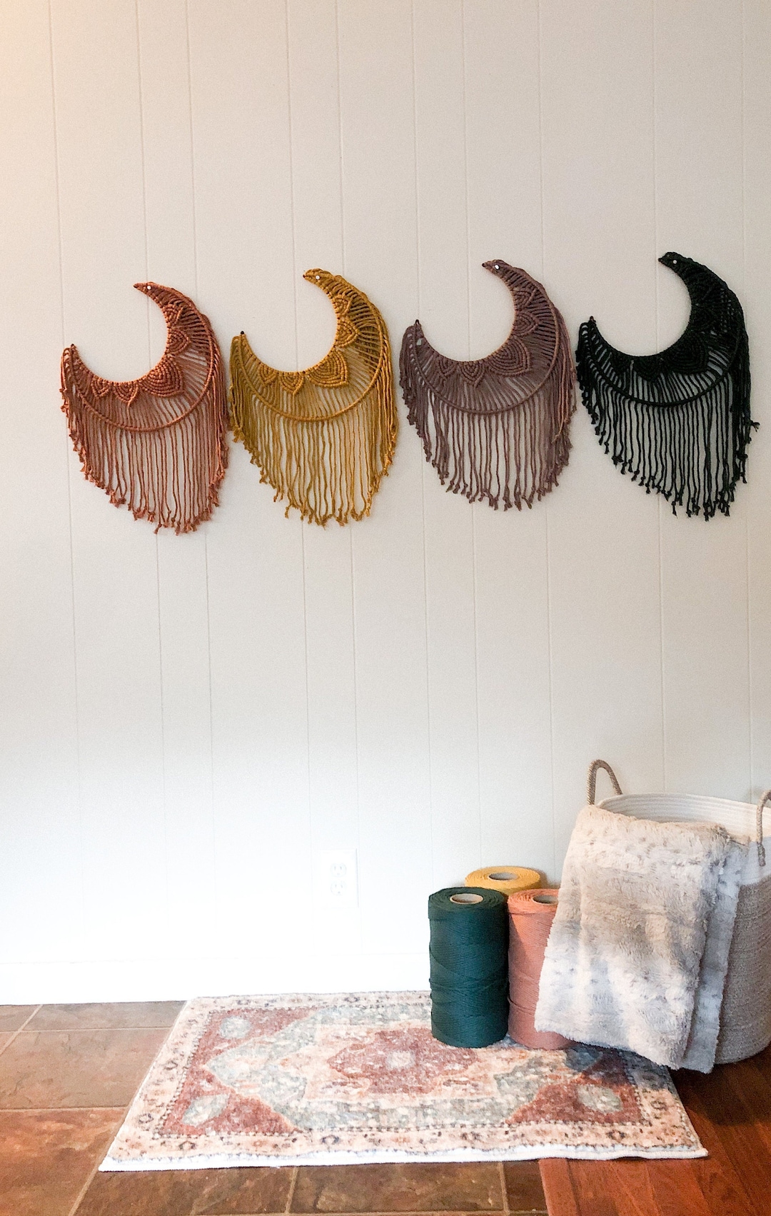 Macrame Moon Wall Hanging, Home Decor, Moon Design, Room Decor, Nursery ...