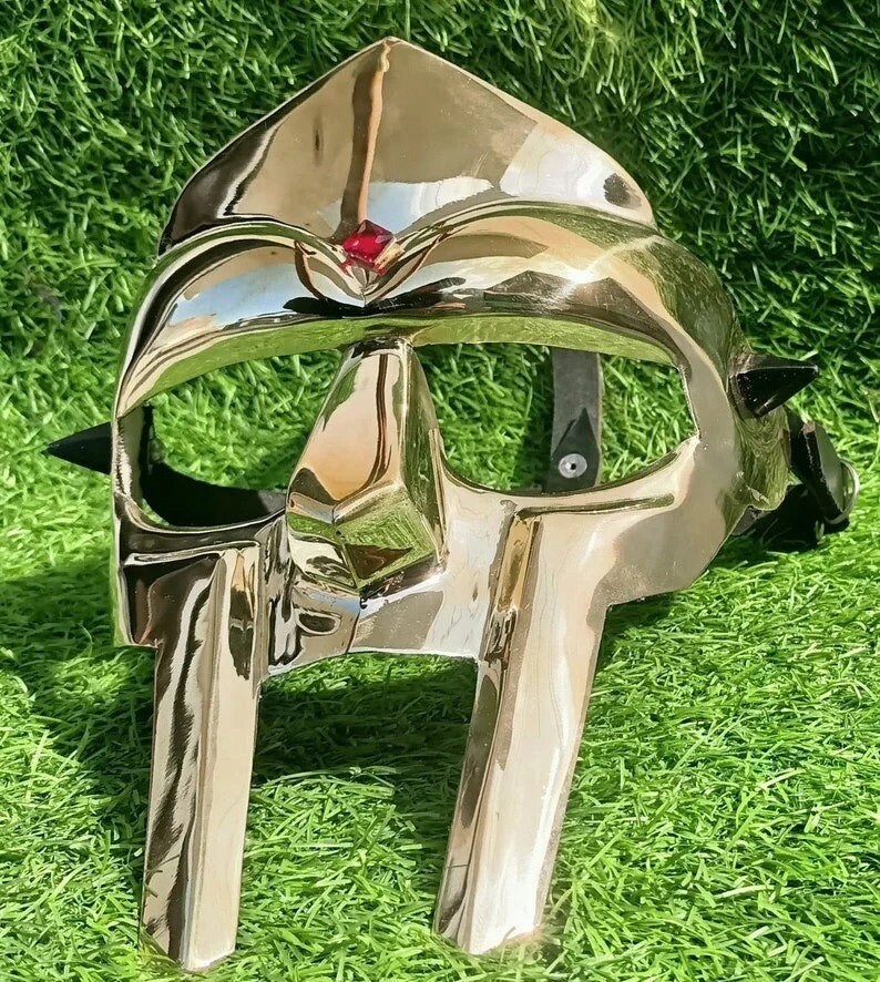 MF Doom Mask MF Doom Gladiator Mask Pure Brass Doom Mask - Etsy