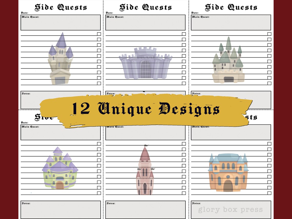 Side Quests: Fun Printable To-do Lists for Kids and People Who Are Fun ...