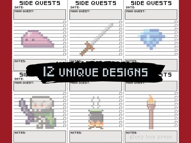 Side Quests: Fun Printable To-do Lists for Kids or People Who Are Fun ...