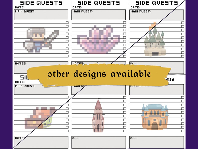 Side Quests: Fun Printable To-do Lists for Kids or People Who Are Fun ...