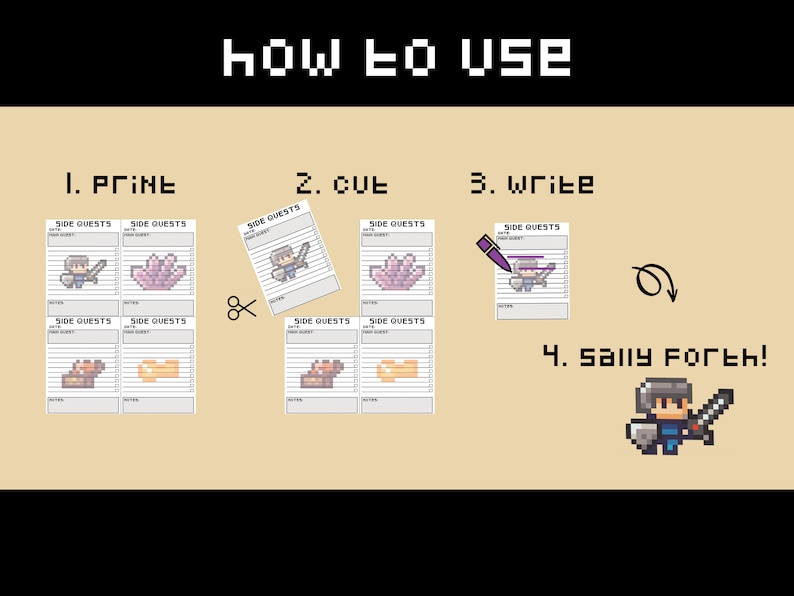 Side Quests: Fun Printable To-do Lists for Kids or People Who Are Fun ...