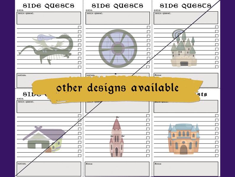 Side Quests: Fun Printable To-do Lists for Kids or People Who Are Fun ...