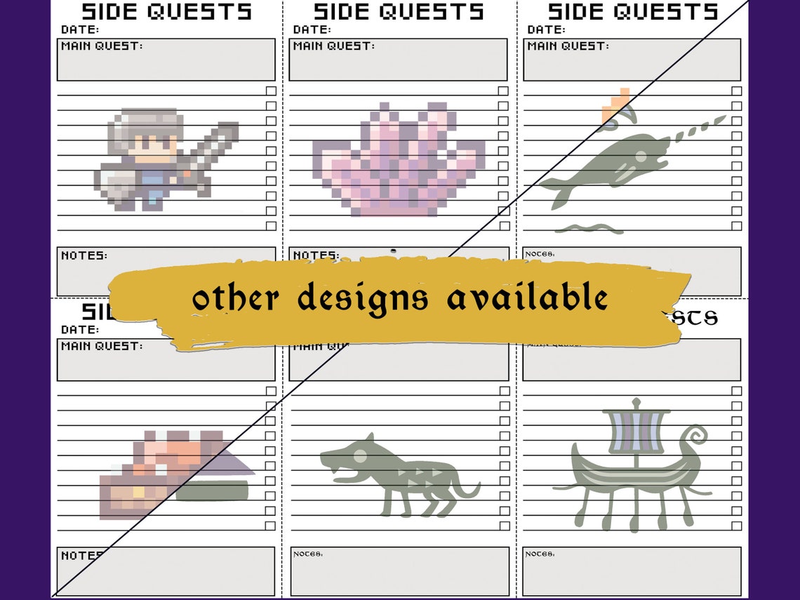 Side Quests: Fun Printable To-do Lists for Kids and People Who Are Fun ...