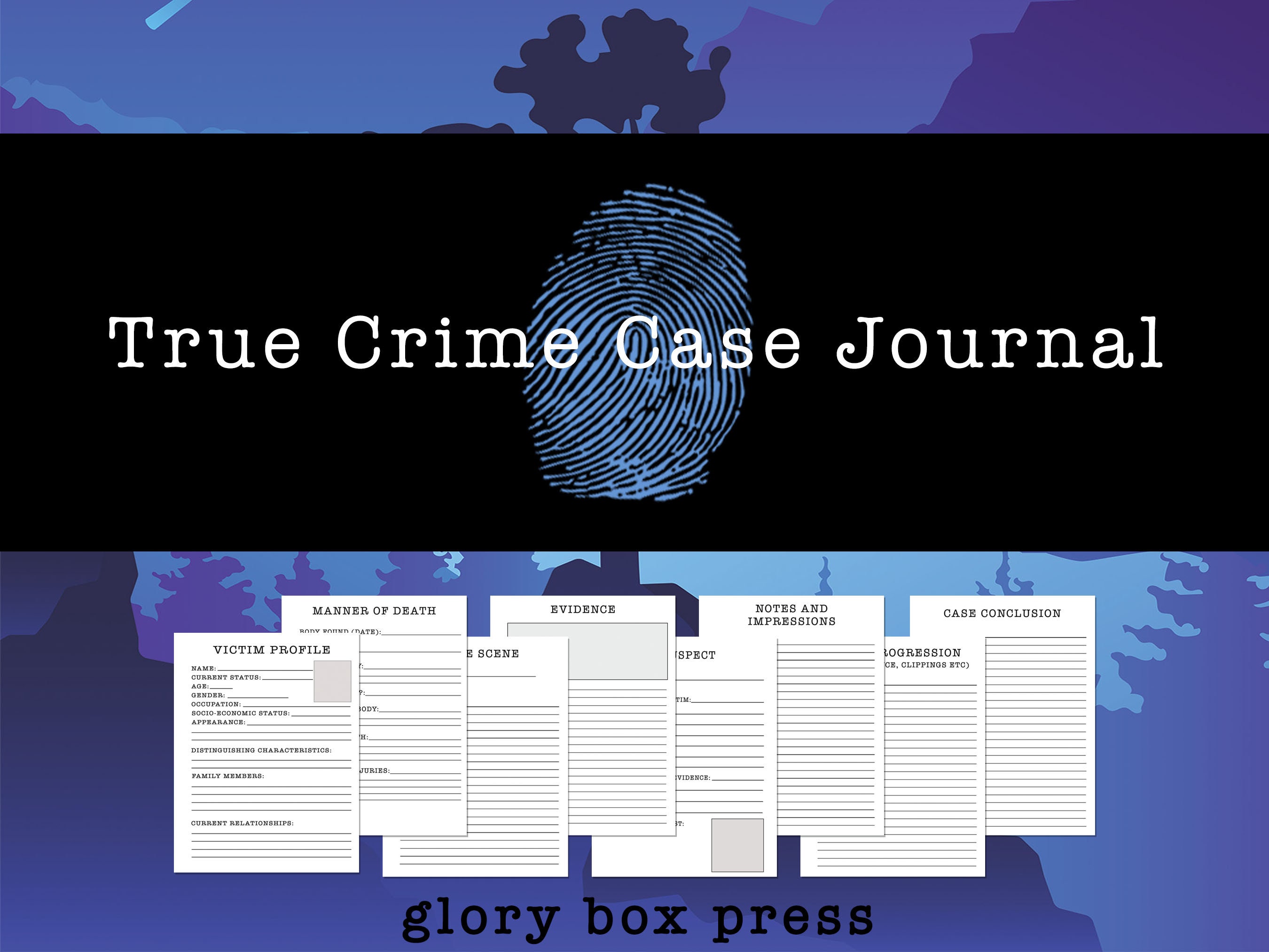 Printable True Crime Case Journals (landscape) for Crime Lovers - Etsy