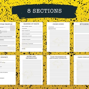 Printable True Crime Case Journals handprint for Crime Lovers - Etsy
