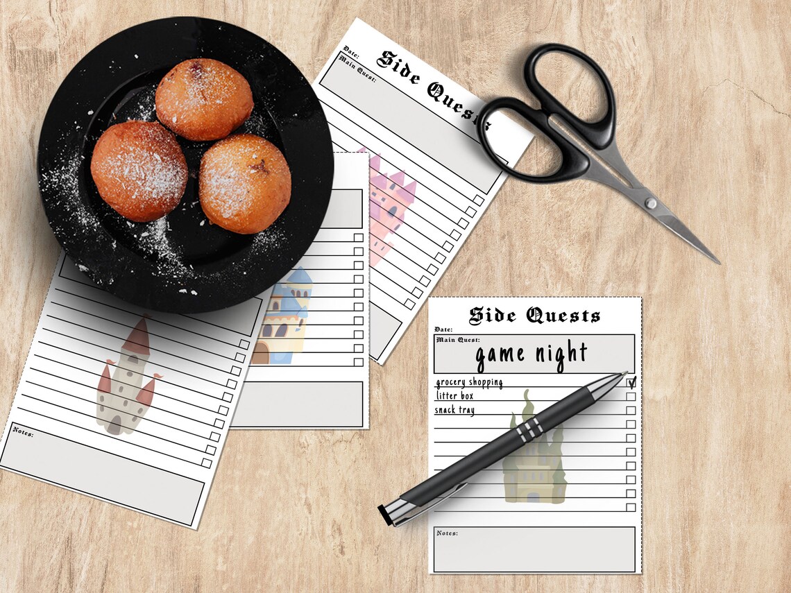 Side Quests: Fun Printable To-do Lists for Kids and People Who Are Fun ...