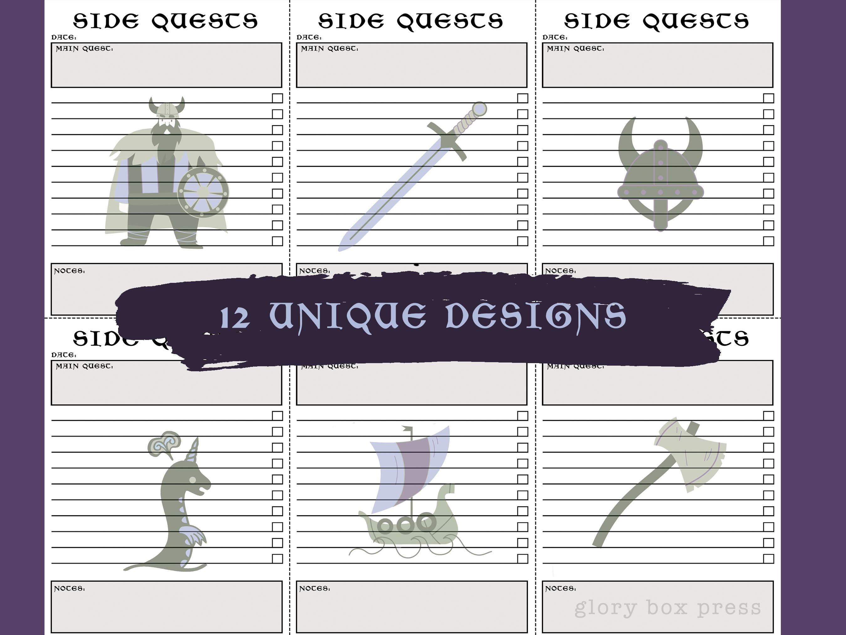 Side Quests: Fun Printable To-do Lists for Kids or People Who Are Fun ...