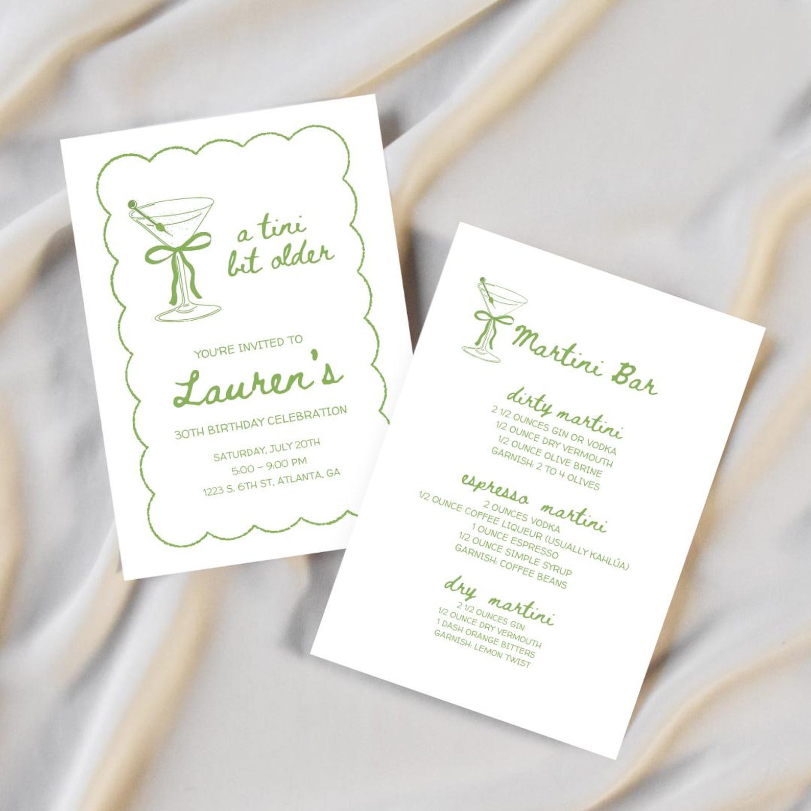 A Tini Bit Older Birthday Invitation, Custom Digital Template, Tini Bit ...