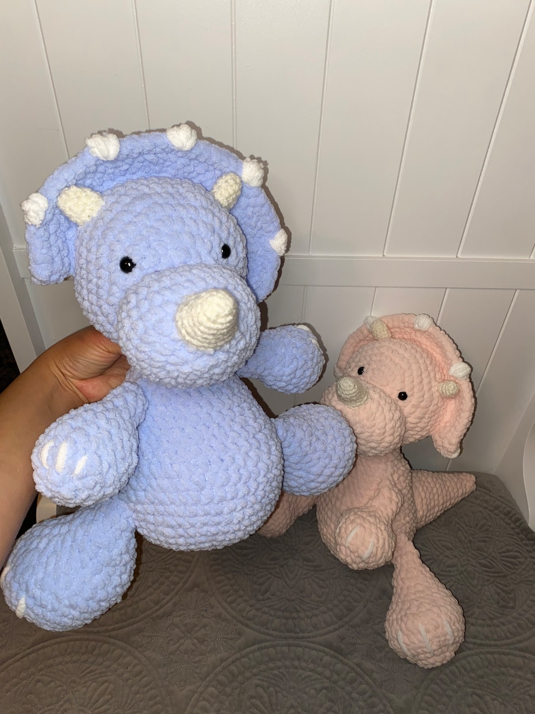 TRICERATOPS PLUSHIE / Dino Plushies / Crocheted Toys / Crocheted ...