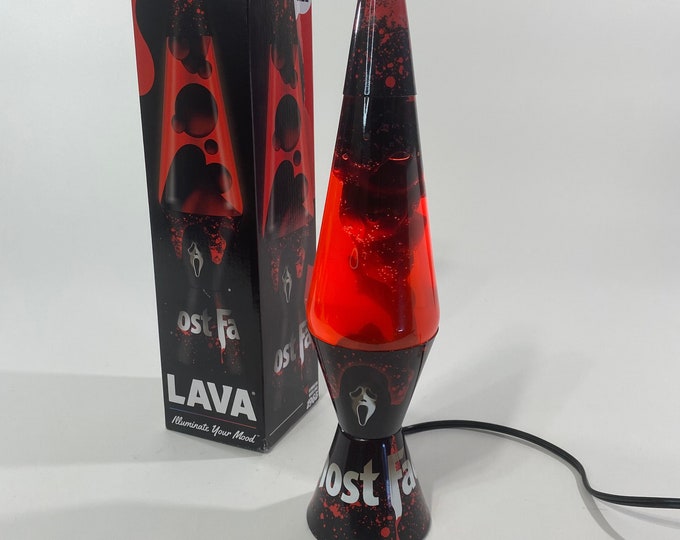 Ghostface Scream Lava Lamp Black Wax/red Liquid 14.5” Ghost Face ...