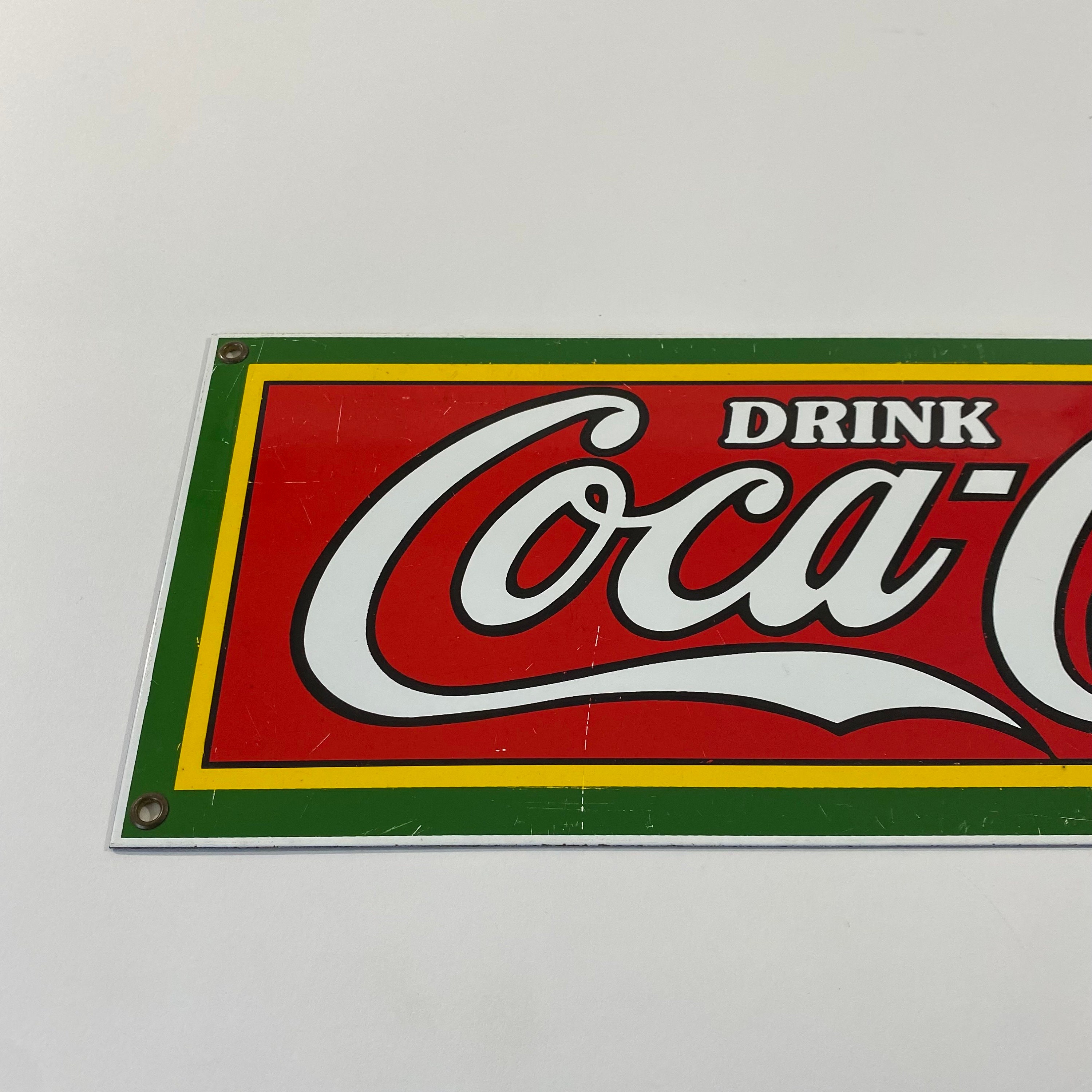 1989 Coca-cola Porcelain Enameled Advertising Sign / Vintage Coca Cola ...