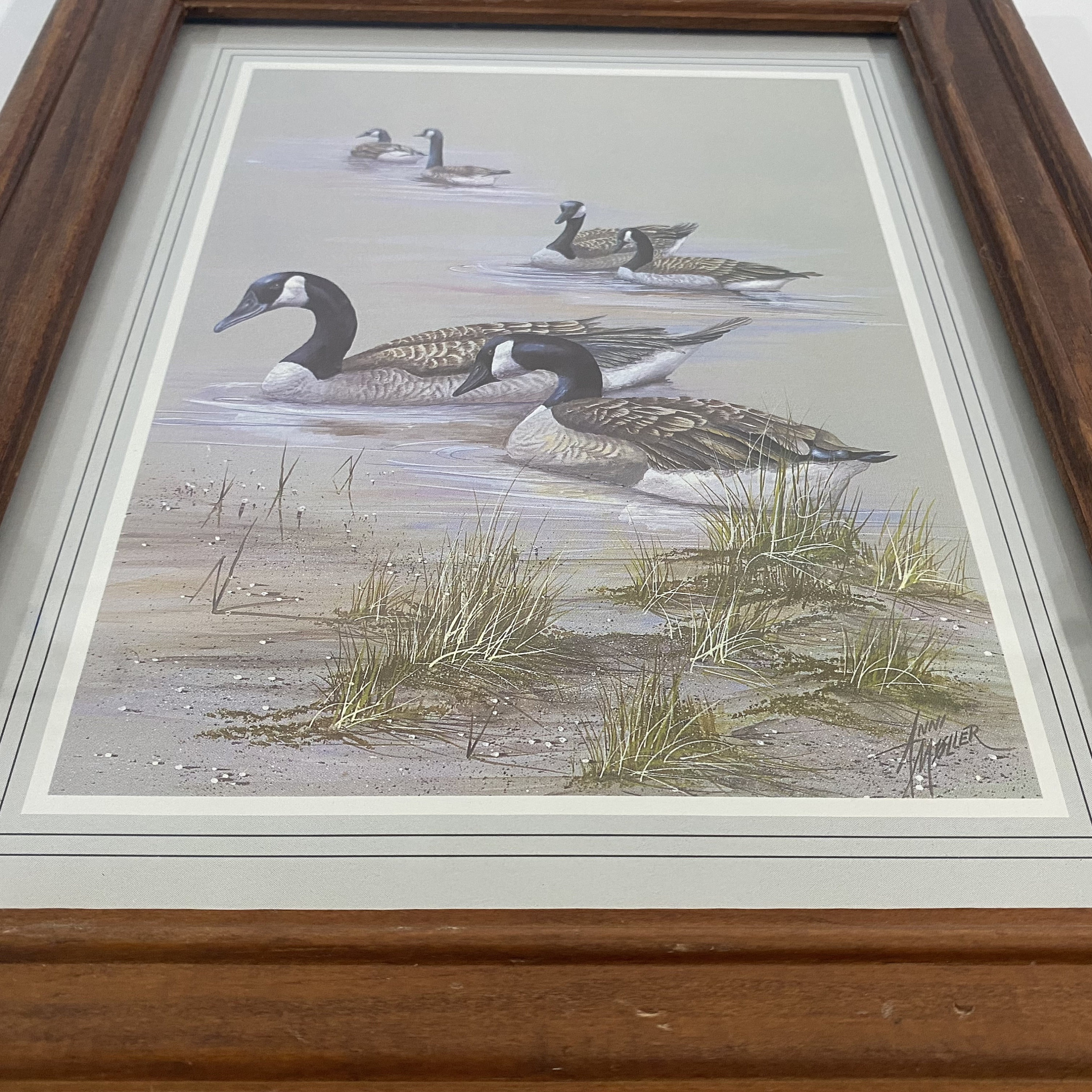 1985 Anni Moller Canadian Geese Art Print Framed Canada Goose - Etsy