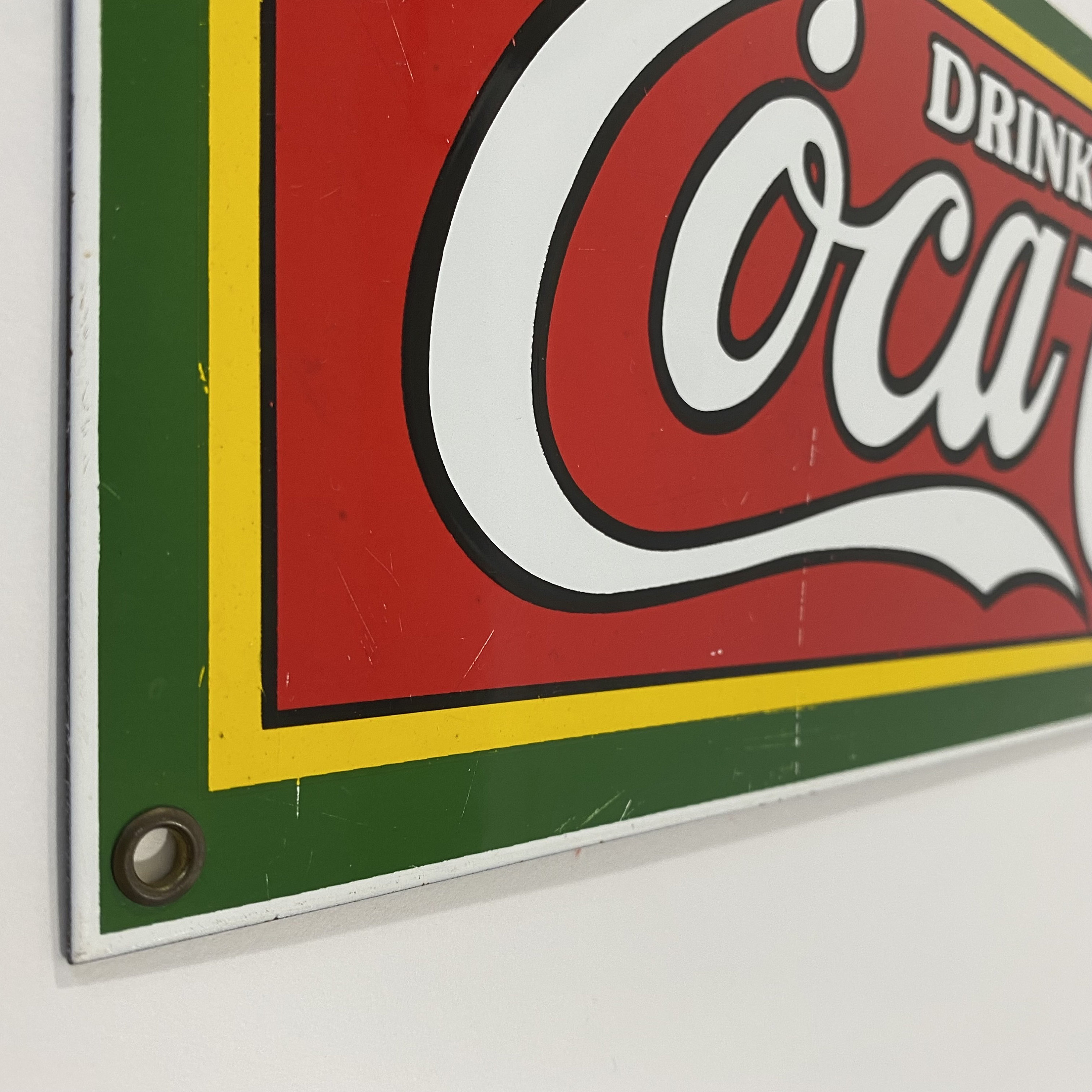 1989 Coca-cola Porcelain Enameled Advertising Sign / Vintage Coca Cola ...
