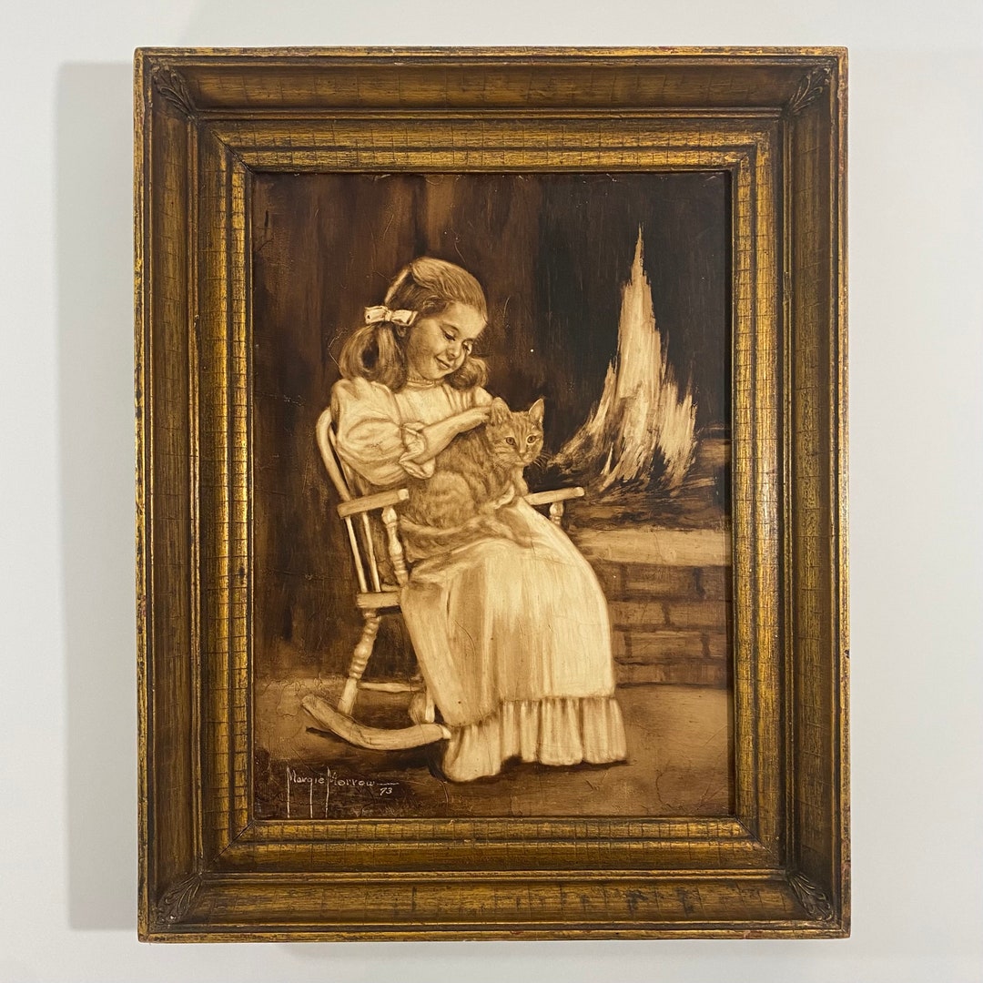 1977 Vintage Painting “childs Love” by Margie Morrow, Signed Original ...