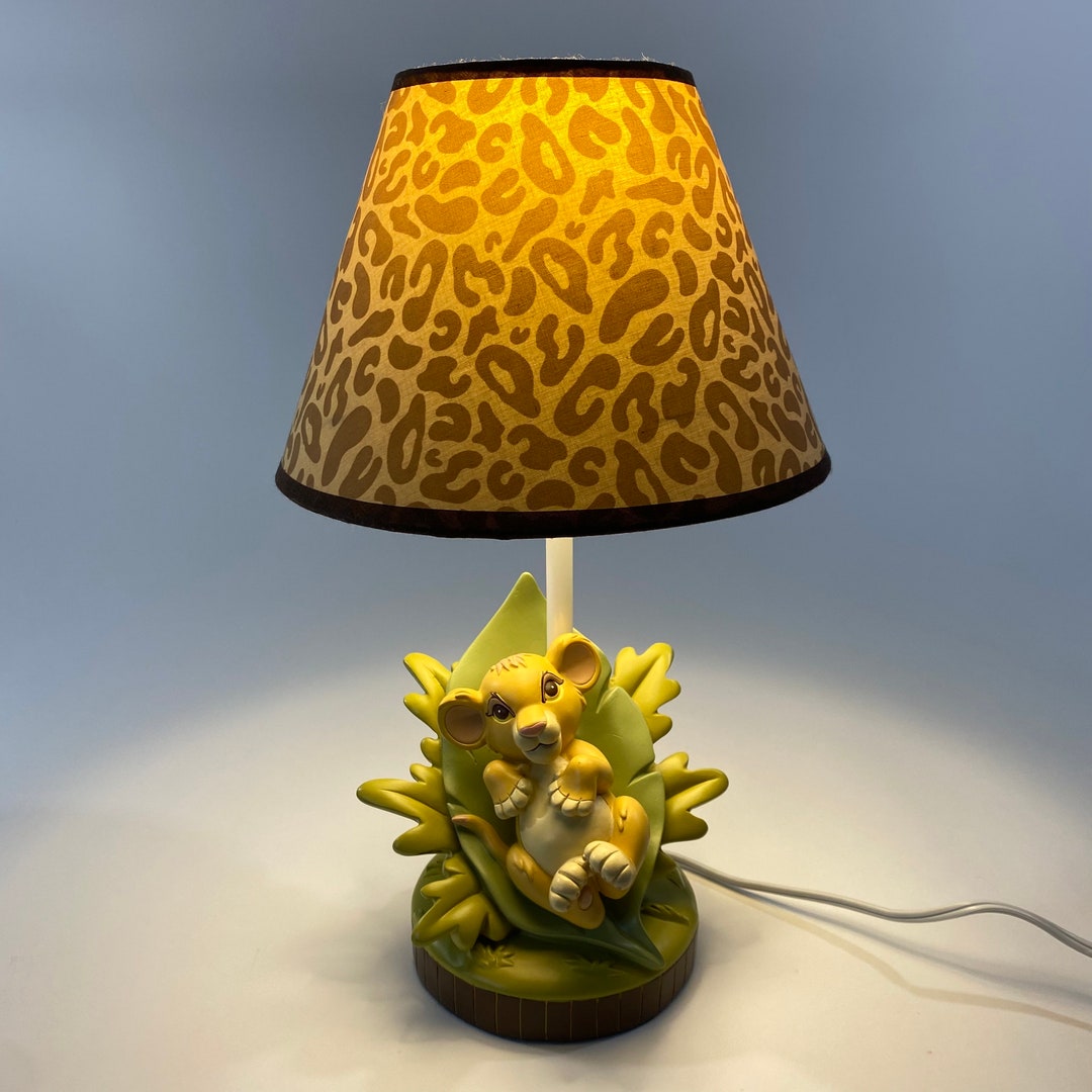 The Lion King Simba Lamp Base & Cheetah Shade Vintage Disney - Etsy