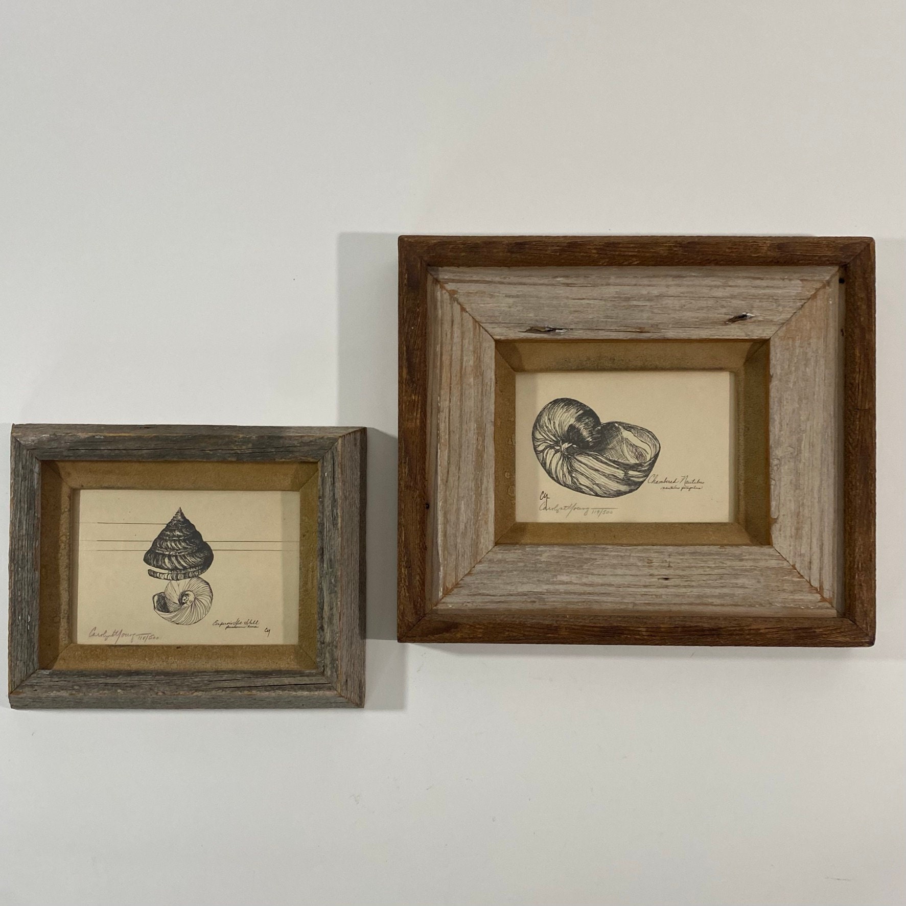 Vintage Nautical Prints in 1871 Antique Wood Frame Set Signed - Etsy