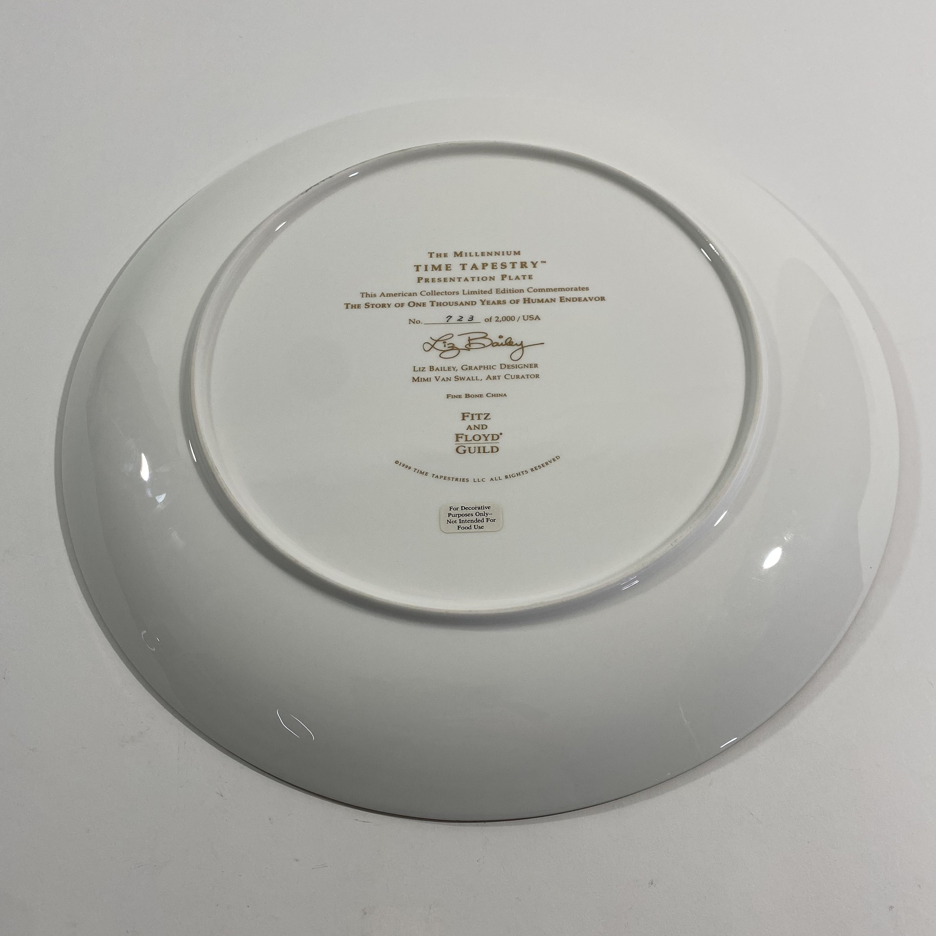 The Millennium Time Tapestry Plate Fitz & Floyd Guild 15 Collectible ...