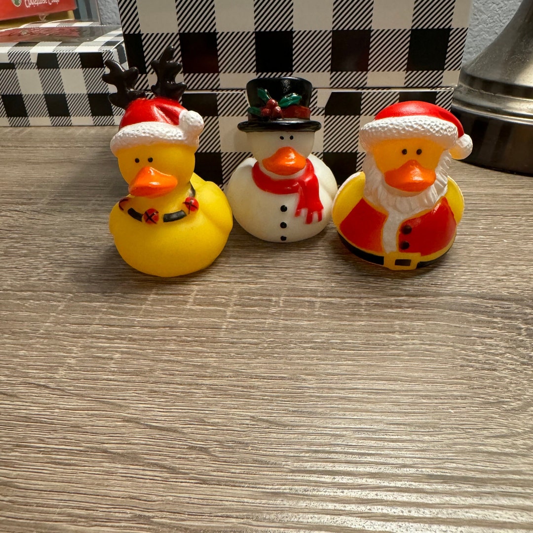 Christmas Ducks Santa, Snowman or Reindeer Rubber Duckies Are Great ...
