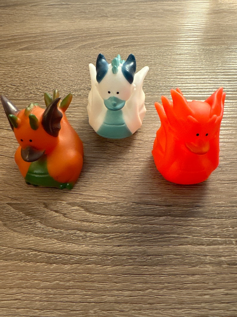Dragon Rubber Duckies Individual or Set of 3 - Etsy