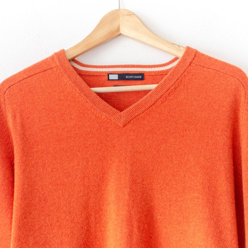 Orange Wool Sweater - Etsy