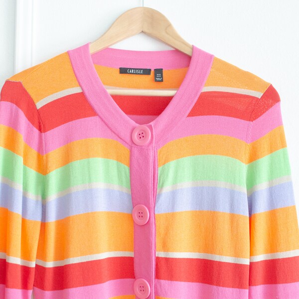 Neon Knit Cardigan - Etsy