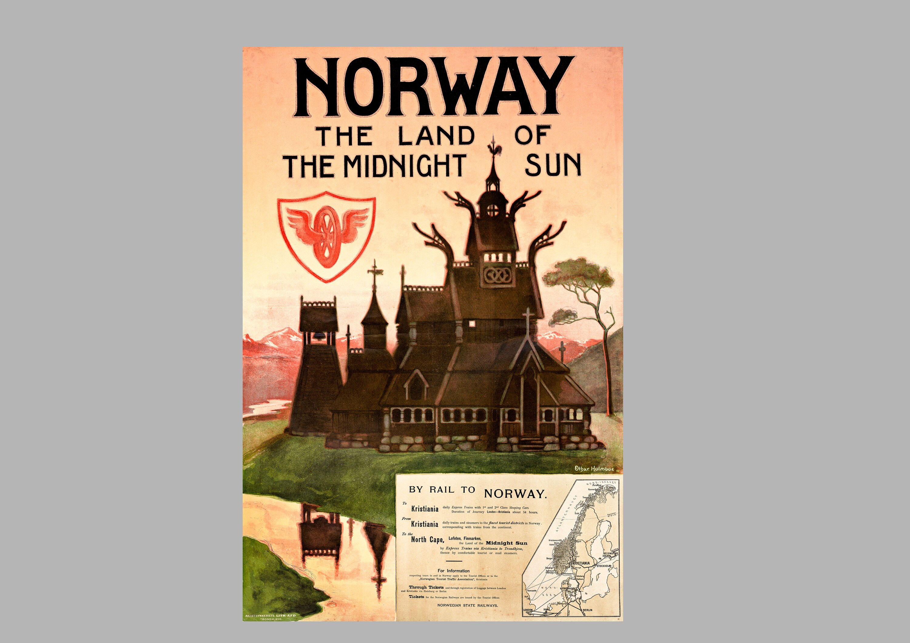 Norway Vintage Travel Poster-printable Wall Art-instant Digital ...