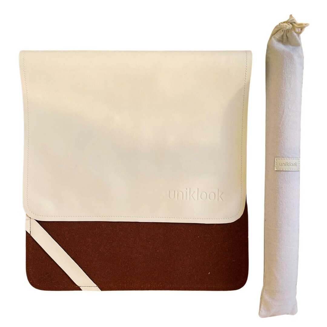 Vegan Leather Placemat: Boho Cream & Terra, Waterproof Play Mat (16x30 ...