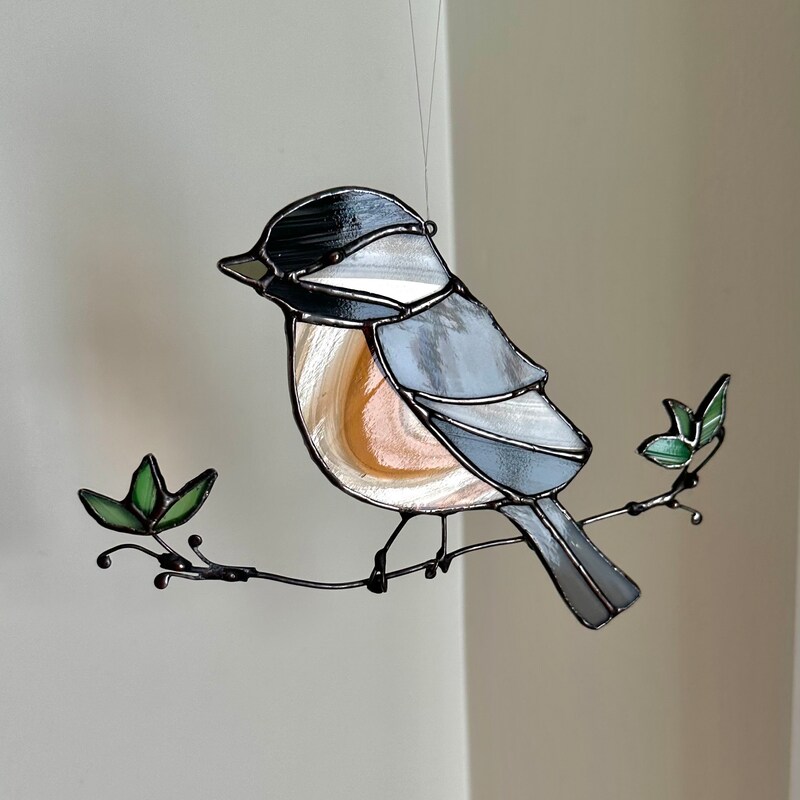 Stained Glass Chickadee - Etsy