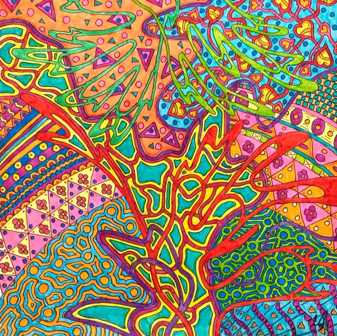 Abstract Doodle Art, Digital Download, - Etsy