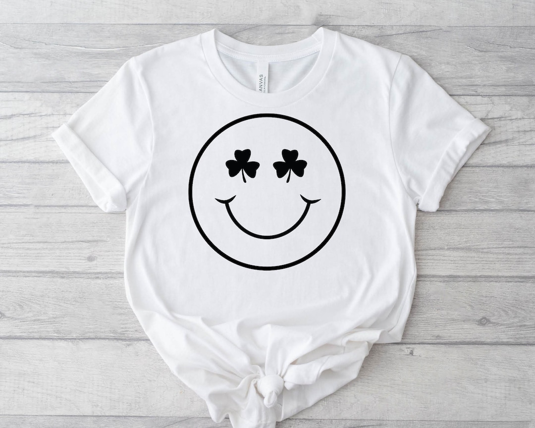 Lucky Smiley Face Svg, St. Patrick's Day Svg, Lucky Svg, Shamrock Svg ...
