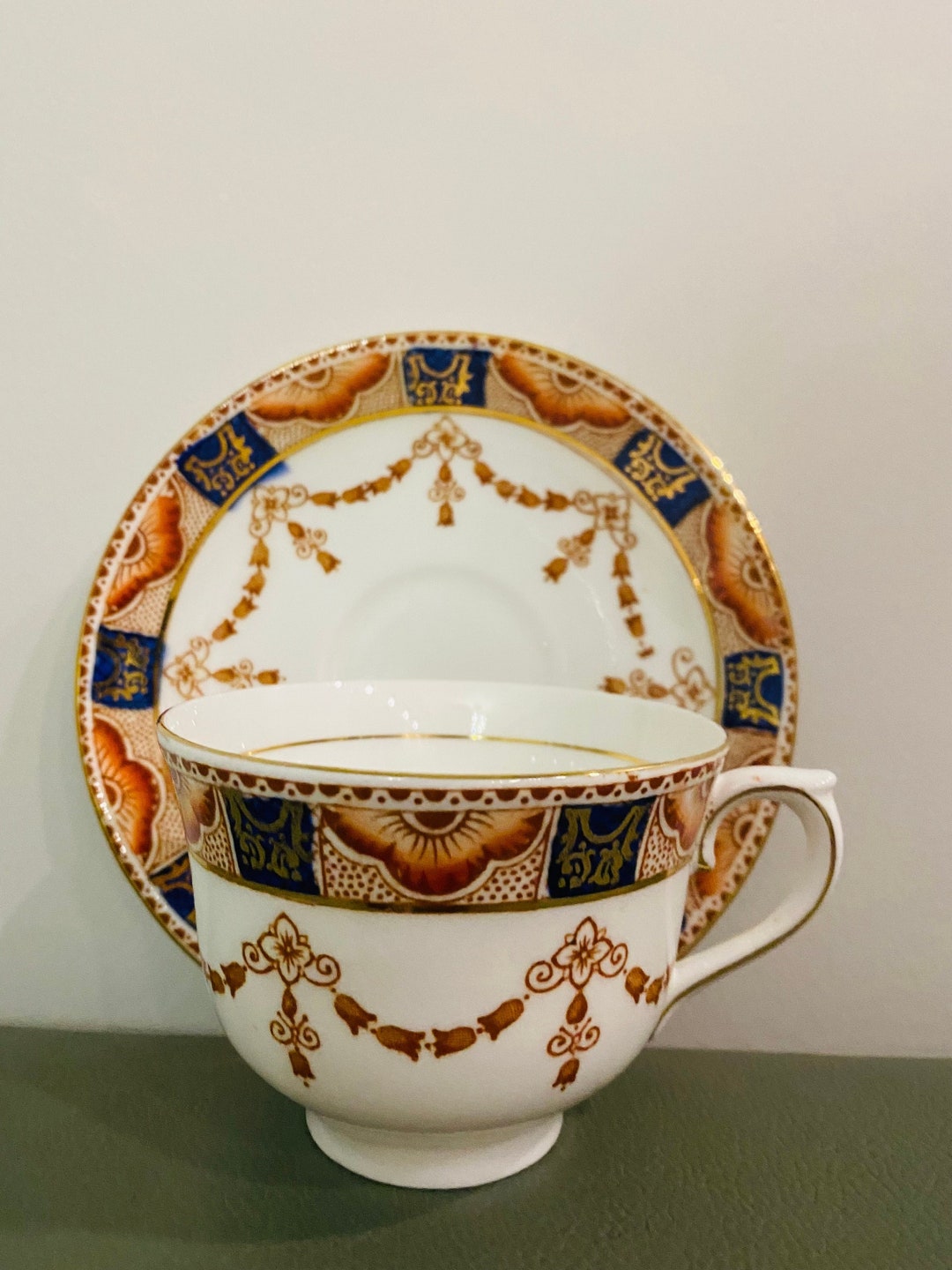 20% Sale Antique Colclough China Amari Teacup and Saucer, Antique ...